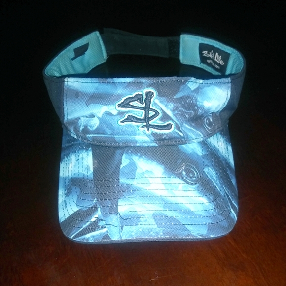 Salt Life | Accessories | Salt Life Visor Logo Blues Tie Die Velcro ...